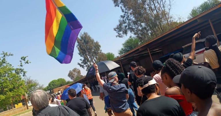 Homophobic Gestures as NWU Students March Over Pride Flag Vandalism ...